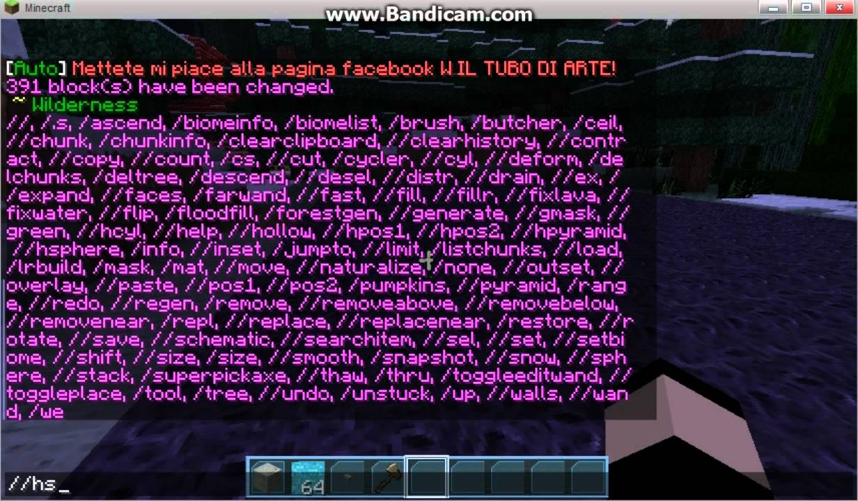 [MINECRAFT] Alcuni comandi base di worldedit - YouTube