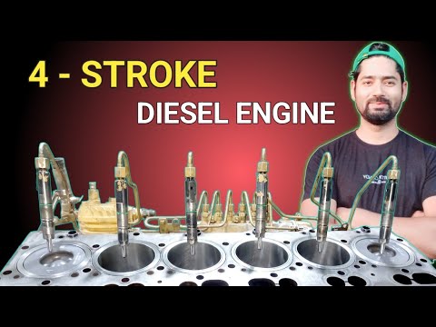 How Four Stroke Diesel Engine Works | Diesel engine Working Process ...