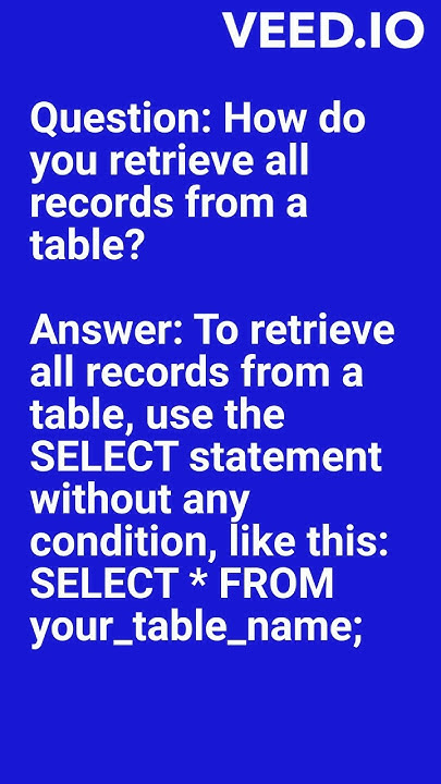 How Do You Retrieve All Records From A Table Viralshort Sqlserver
