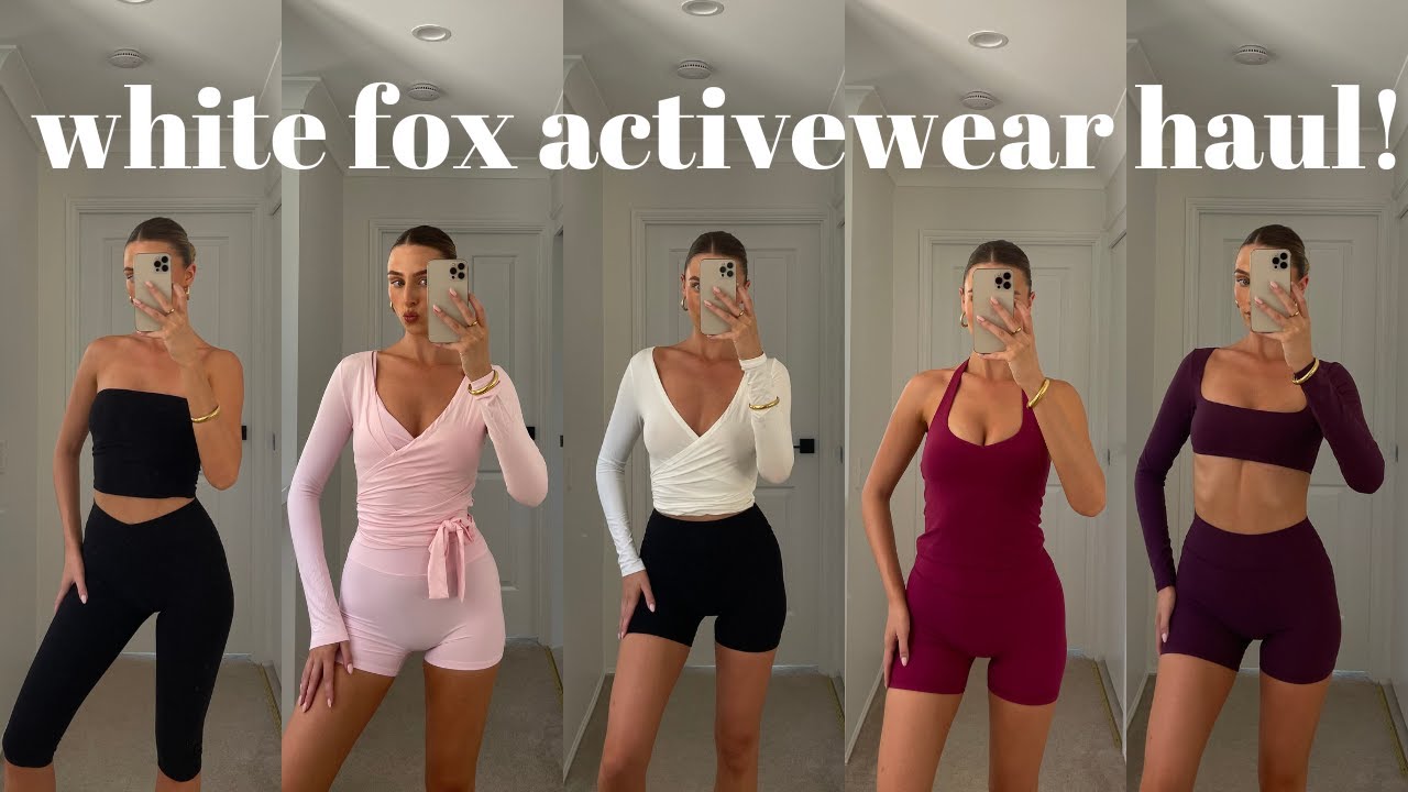 white fox boutique - activewear try on haul! - YouTube