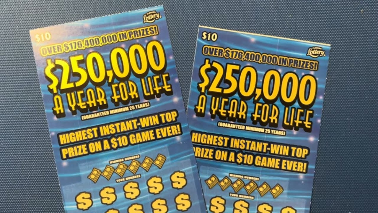 A COUPLE OF $250,000 A YEAR FOR LIFE SCRATCH OFFS FROM THE FLORIDA ...