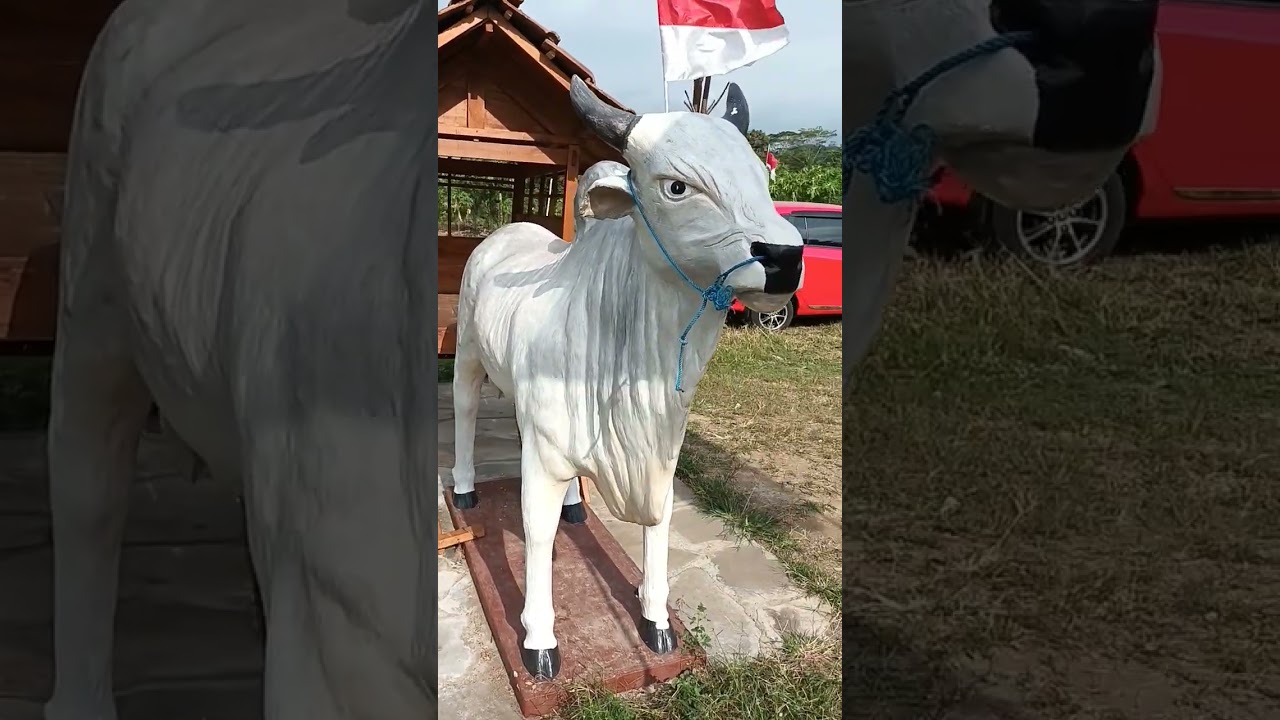 patung sapi narik gerobak, nice art - YouTube