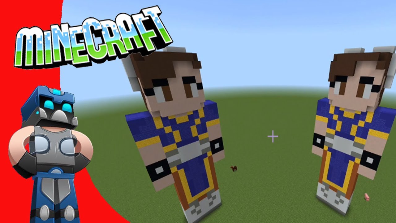 Chun Li Skin Pixel art Minecraft Tutorial / Como hacer Estatua de Chun ...