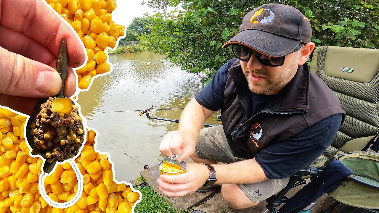 Method Feeder Fishing In A Storm With Sweetcorn - YouTube