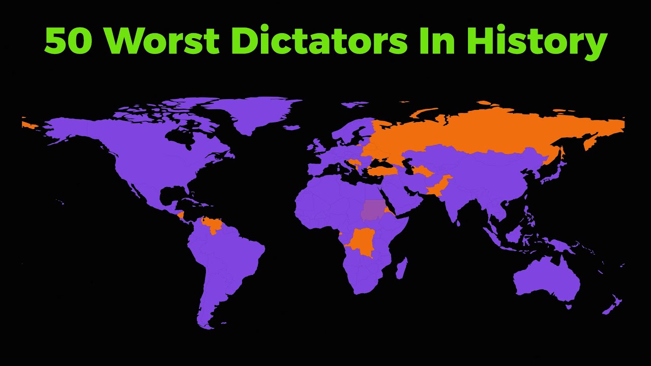 Map: 50 Worst Dictators in History - YouTube