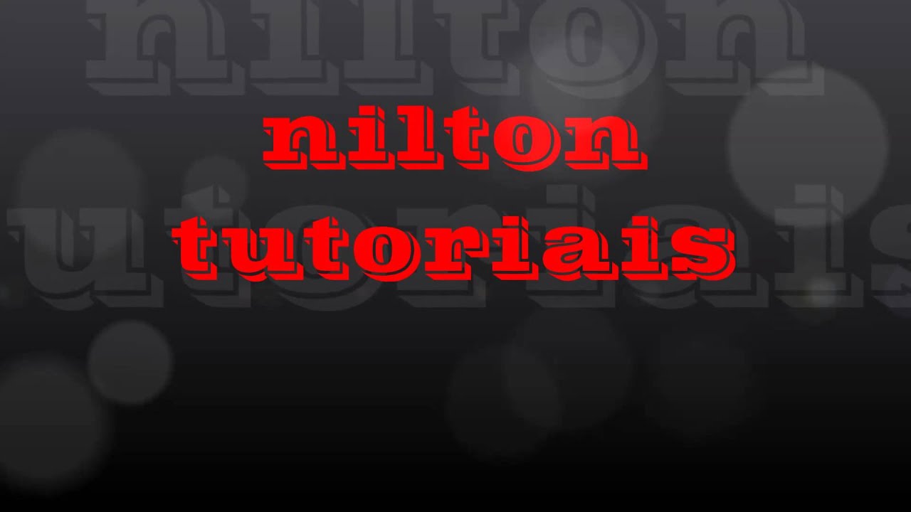nilton tutoriais - YouTube