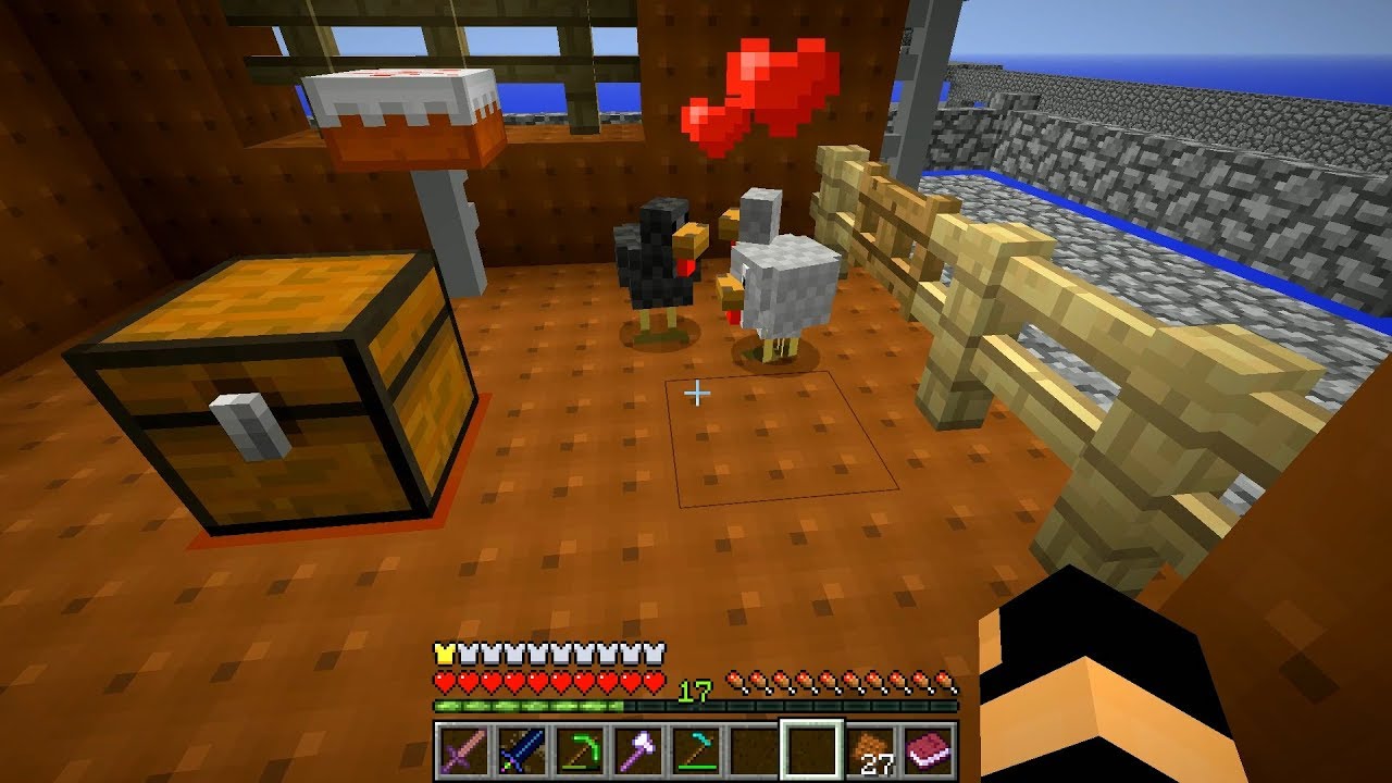 O GALO E A GALINHA FAZENDO OBA OBA NA MINHA FRENTE! - ( MINECRAFT LUCKY ...