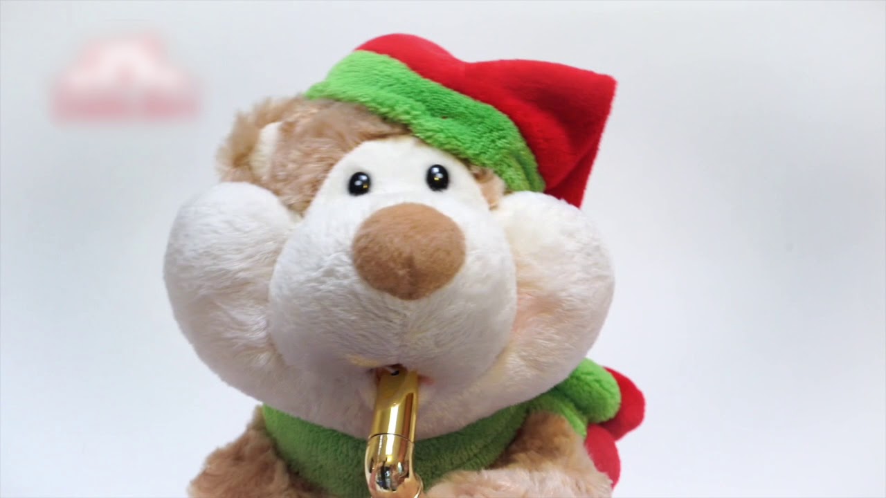 Christmas Cheeks Musical Plush - YouTube