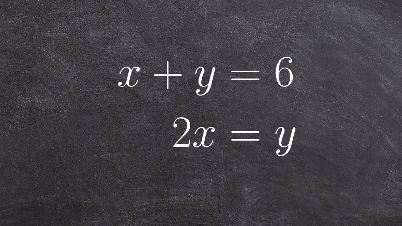 Learn how to solve a system of equations using substitution - YouTube