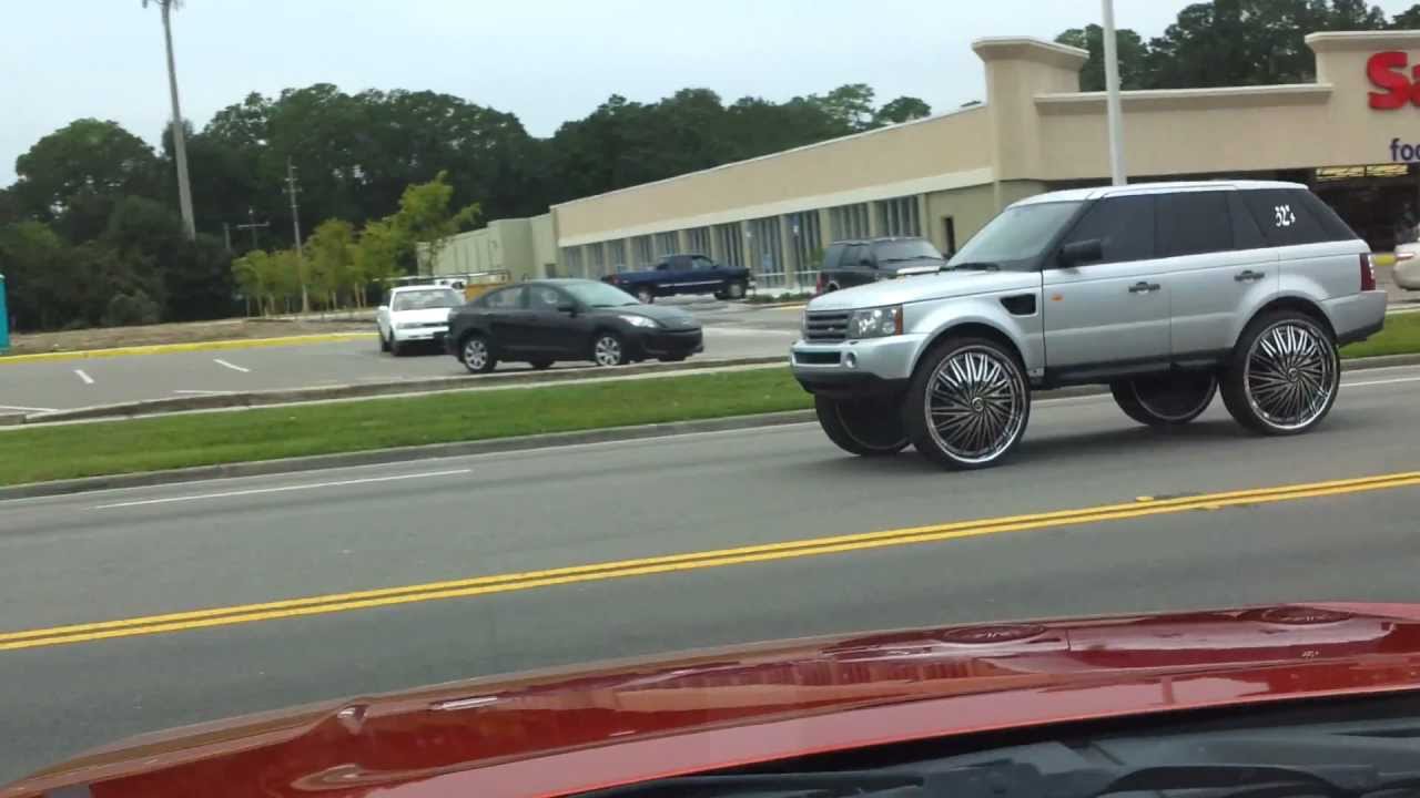 Range Rover on 32" Dub Rebellion Spinners Cruisin DUVAL! - YouTube