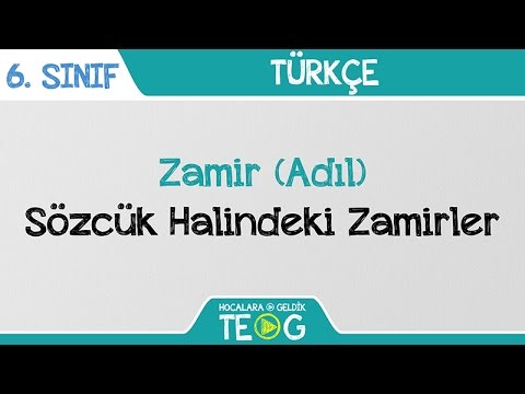 Zamir (Adıl) - Sözcük Halindeki Zamirler - YouTube