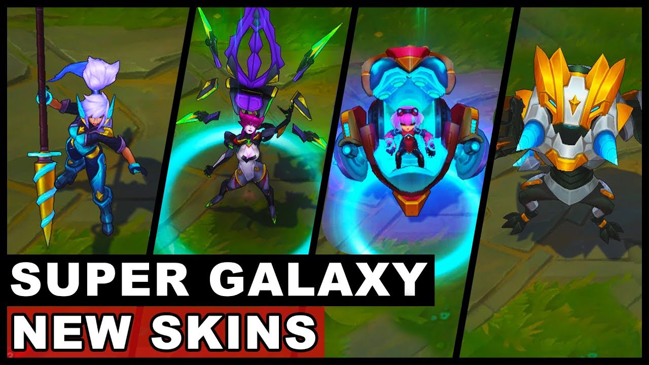 All New Super Galaxy Skins Annie Gnar Elise Nidalee - Skins Spotlight ...