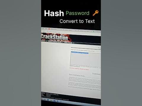 Hash Password Convert text and text password to Hash, Crack Password # ...