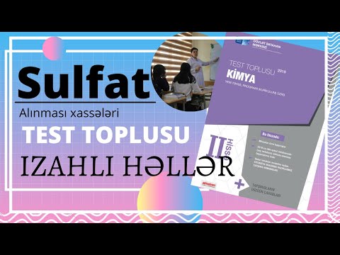 Kimya test toplusu Sulfat turşusu, alınması xassələri