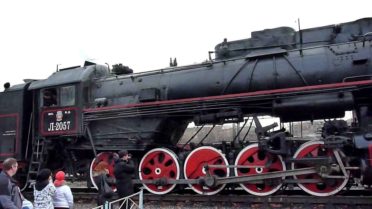 Steam Locomotive Паровоз Л-2057 27.11.11 - YouTube