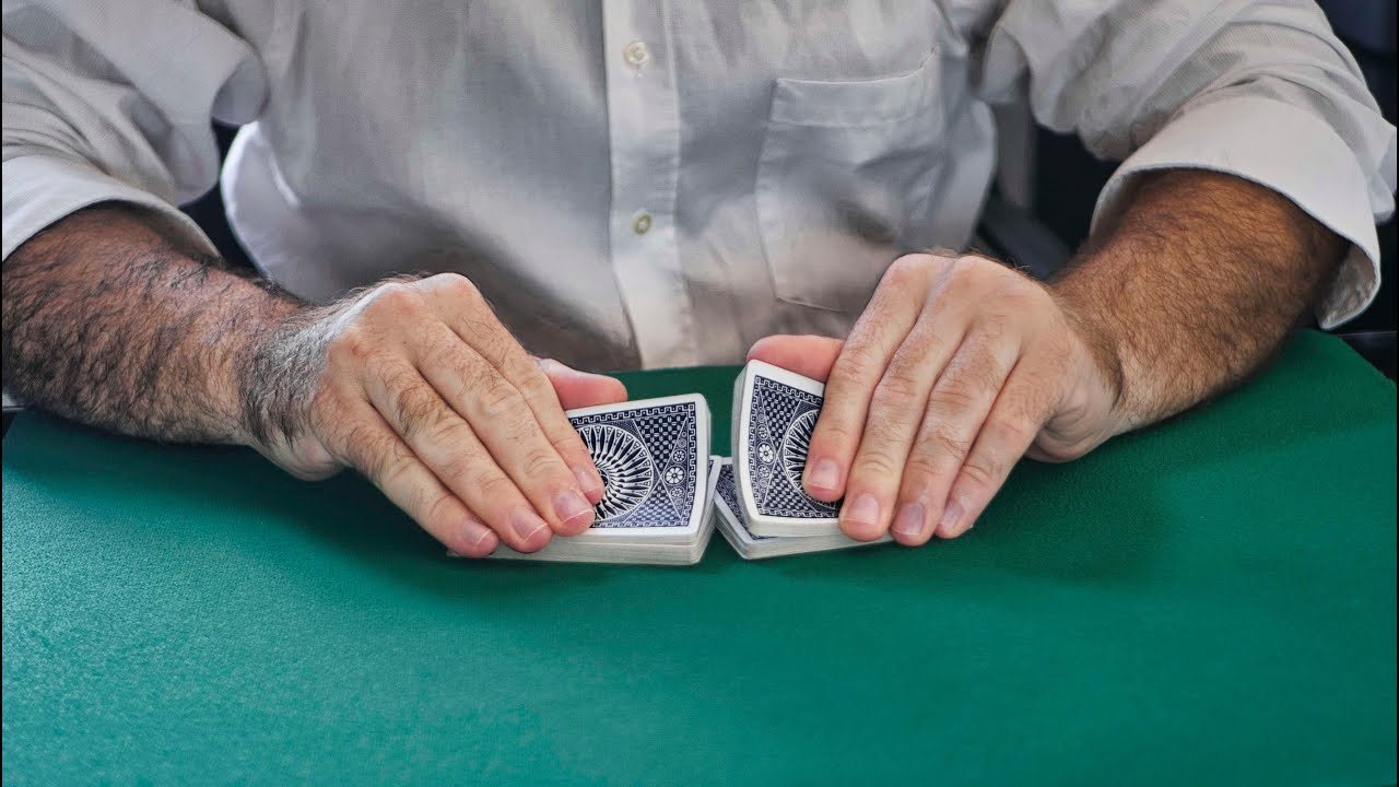 Stacking The Aces For An Eight Handed Game Of Poker - YouTube