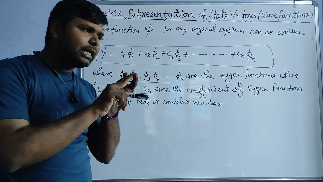 Quantum Mechanics- 25, Matrix Representation. - YouTube