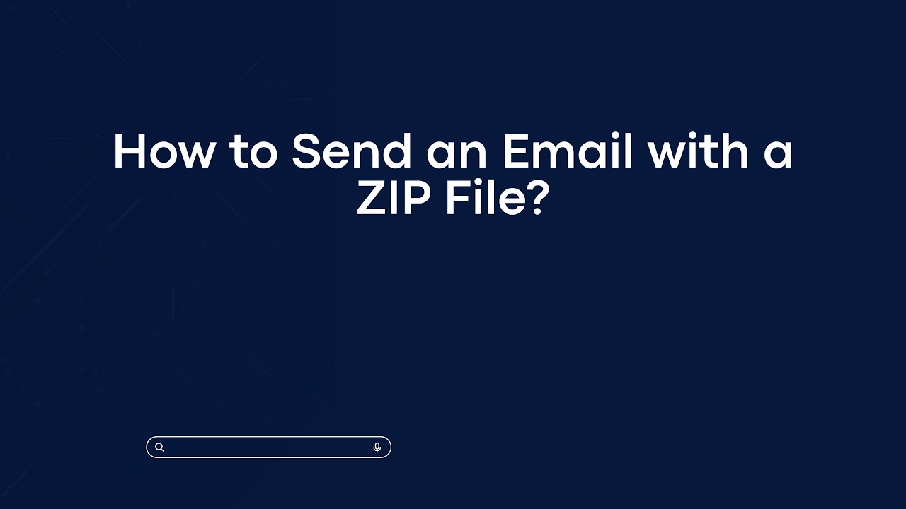 How to Send an Email with a ZIP File? - YouTube