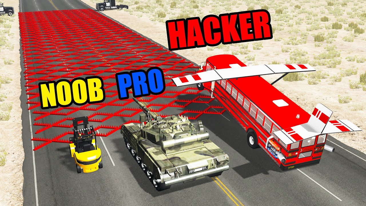 NOOB vs PRO vs HACKER #36 - Beamng drive - YouTube