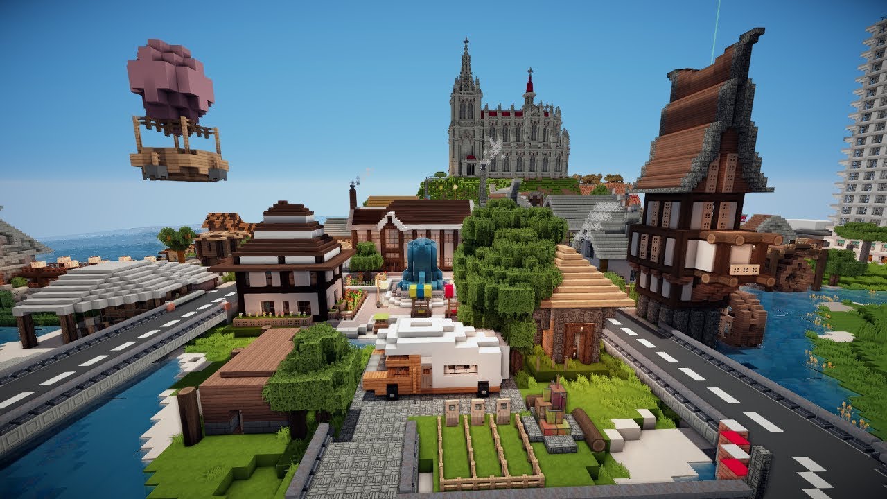 MINECRAFT City of Community - Spawn & Altstadt - YouTube