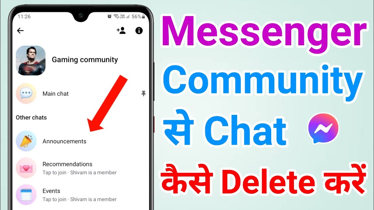 How to delete messenger community chat | Messenger community se chat ...