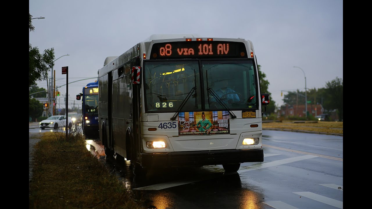 MTA Bus #4635 on the Q8 to Spring Creek on Pitkin Av - YouTube