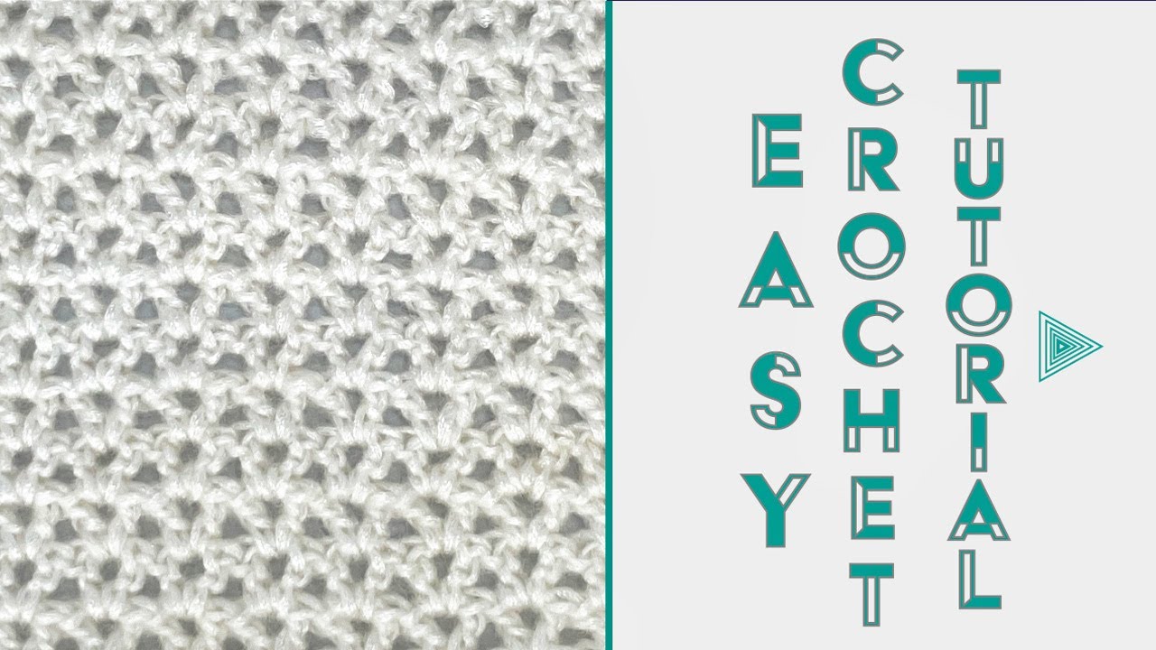 How to crochet the V stitches. Pattern 07 (easy crochet tutorial) - YouTube