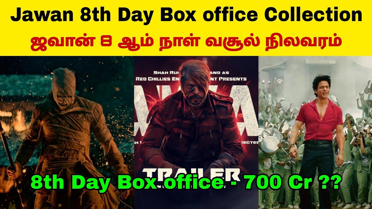 Jawan movie 8th day total worldwide box office collection | Vedi Sound ...