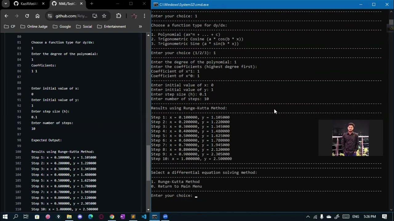 Numerical Methods Console Application | CSE 2208 - YouTube