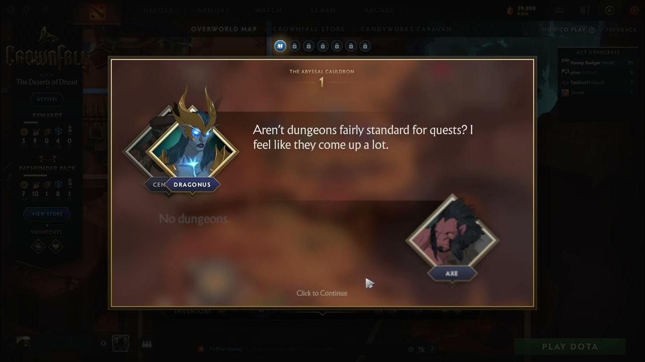 The Abyssal Cauldron 1 (Crownfall Event | The Deserts of Druud - Act 2) - Dota 2 - YouTube