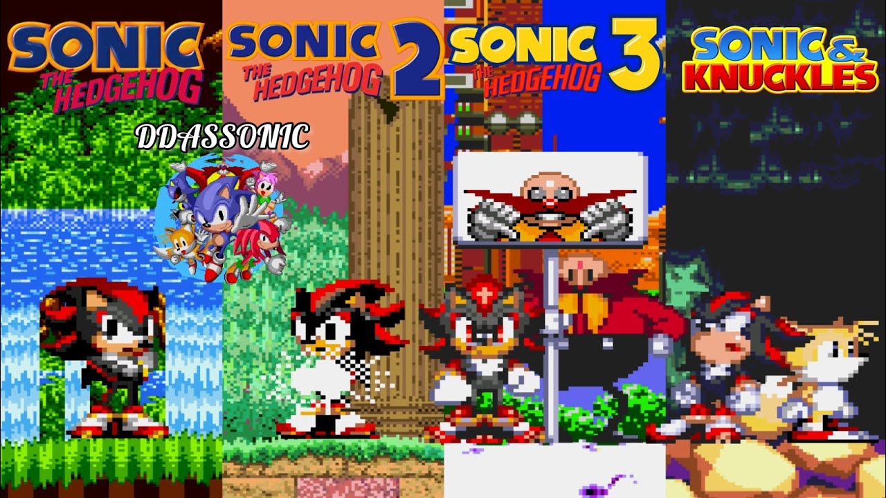 Shadow The Hedgehog in Sonic Classic Trilogy - YouTube