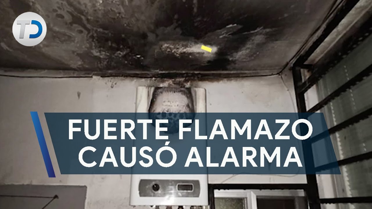 Flamazo de boiler provocó gran alarma en vivienda - YouTube