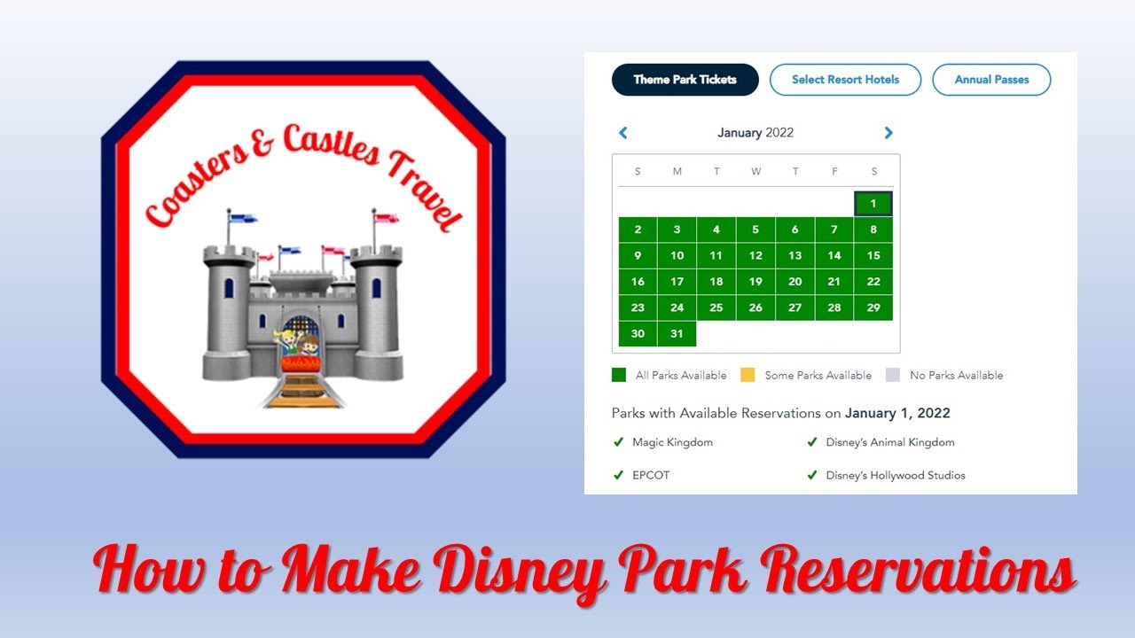 How to Make a Disney World Theme Park Reservation - YouTube