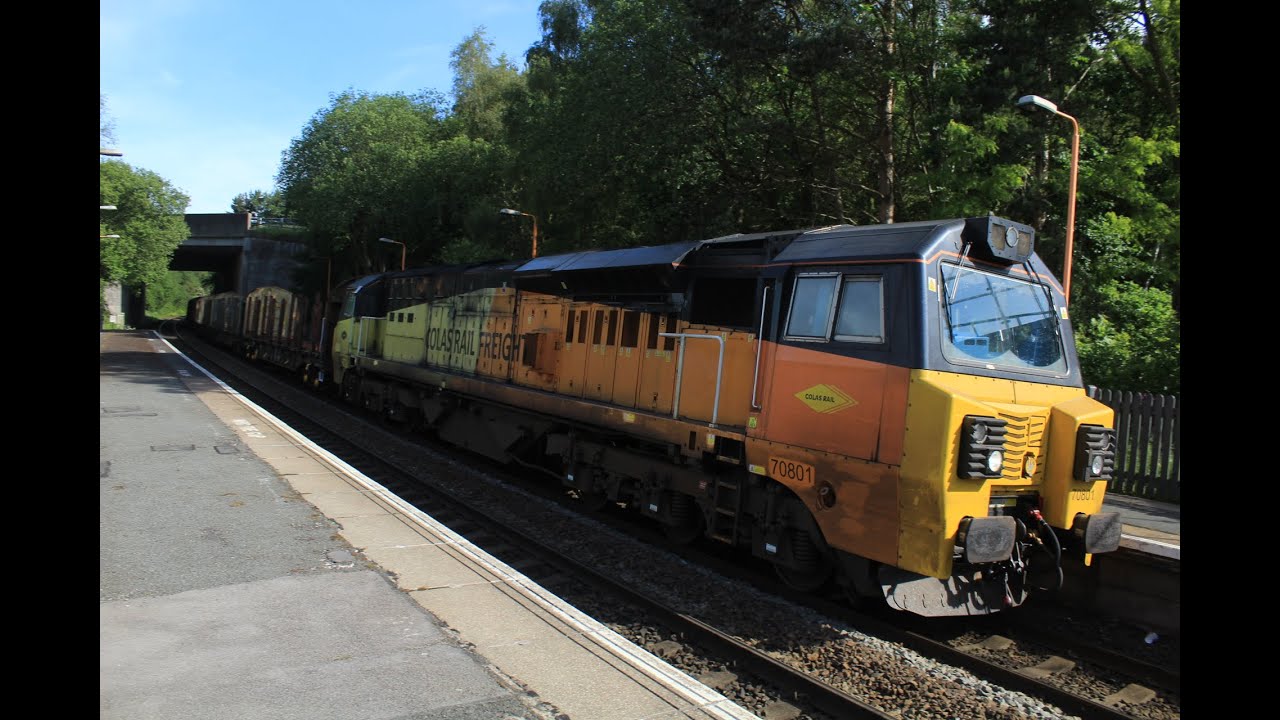 Colas Rail Freight Class 70801 working 6Z37 - YouTube