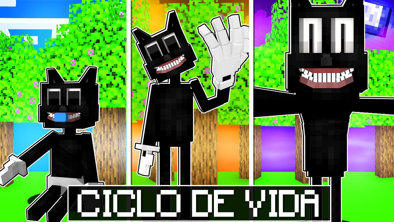 CICLO DE VIDA DO CARTOON CAT NO MINECRAFT!!! - YouTube