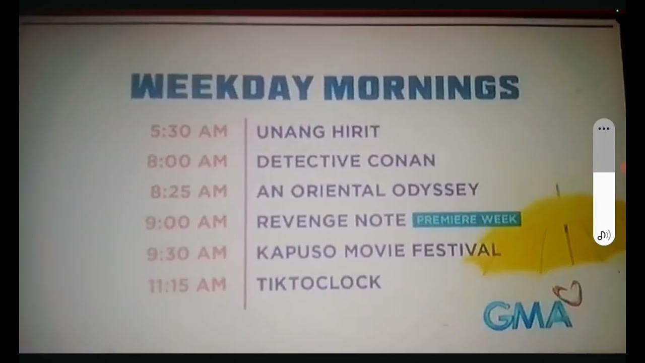 Gma Schedule DECEMBER 12 2024 Thursday - YouTube