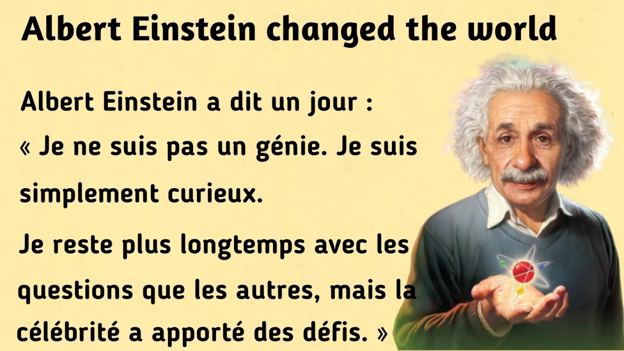 L'histoire d'Albert Einstein । Albert Einstein's Story । Learn French - YouTube