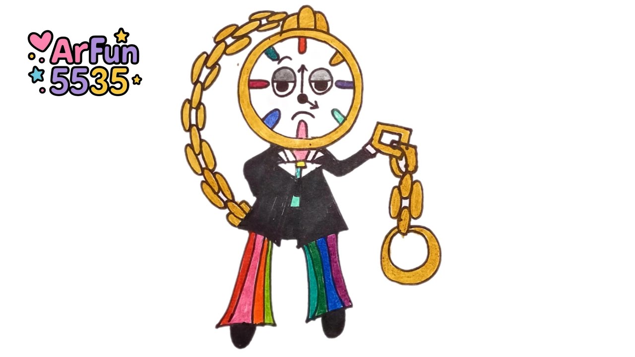 How to Draw Cute Clock Man | Easy Drawing Tutorial - YouTube