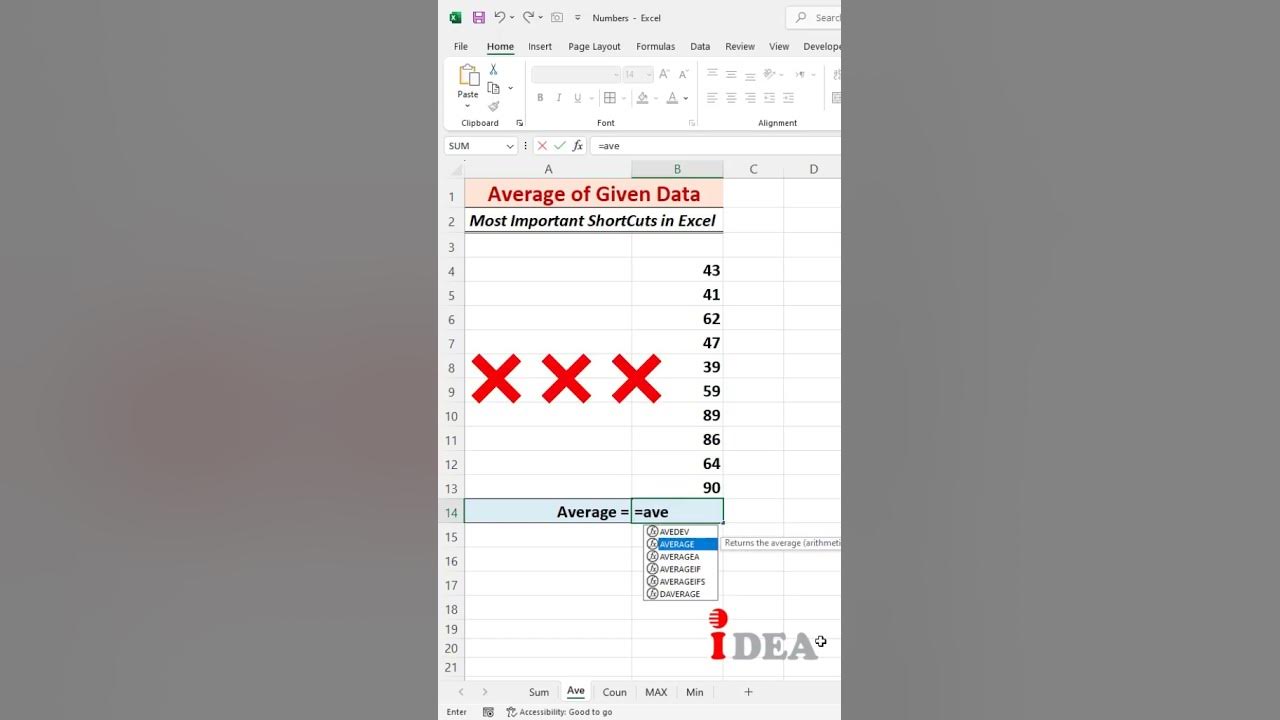 Master Excel in Seconds: The Ultimate Shortcut to Find Averages Like a Pro! | excel time-saving ...