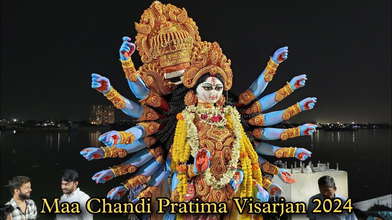 Behala Harisabha Chandi Puja Visarjan 2024 | Maa Chandi Pratima ...