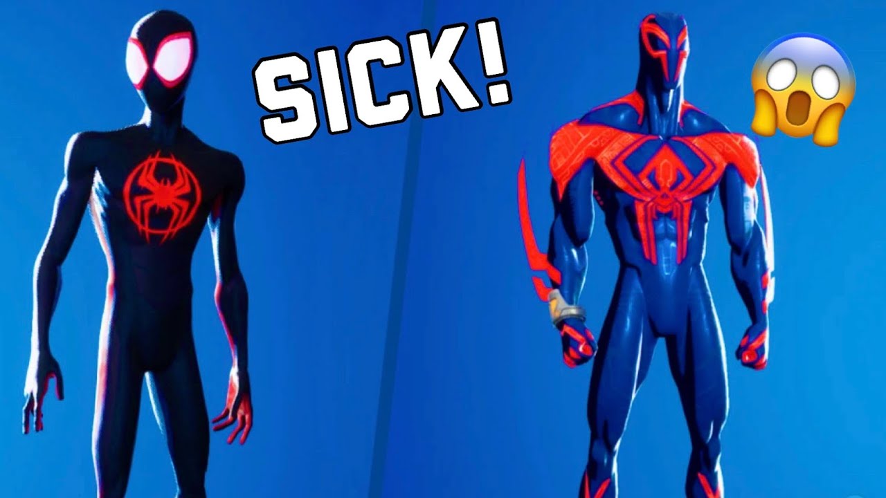 New spider-man across the spider verse skins in fortnite - YouTube