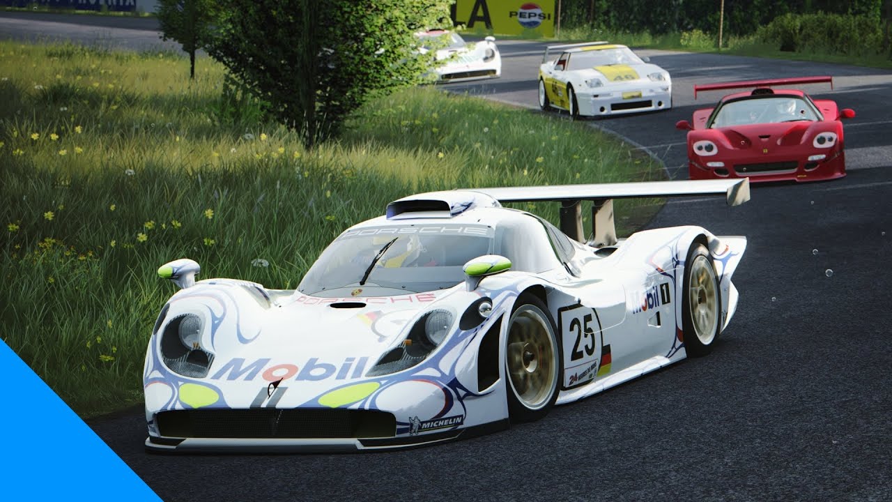 AI RACING - GT1 race at the vintage Nurburgring Betonschleife - YouTube