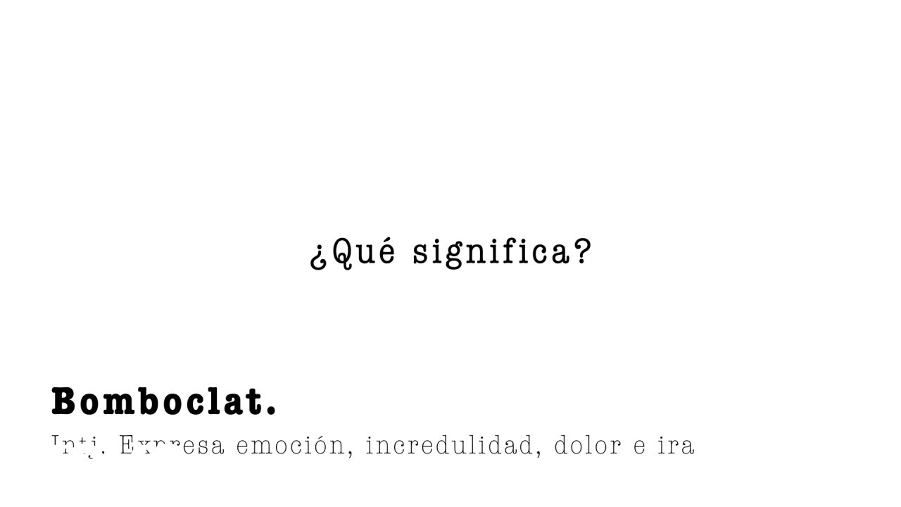 Beéle - Diccionario Beéle | ¿Qué Significa Bomboclat? - YouTube