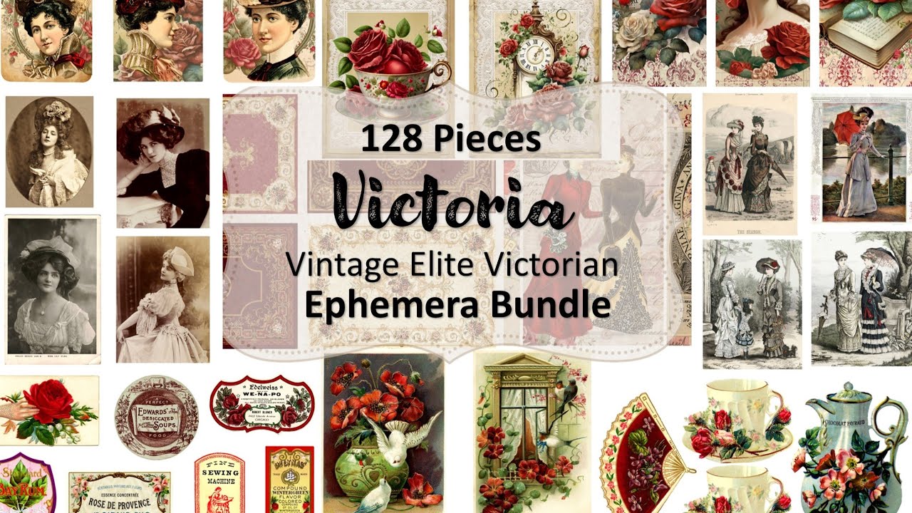 Digital Kit Share | Victoria Ephemera Bundle Kit - YouTube