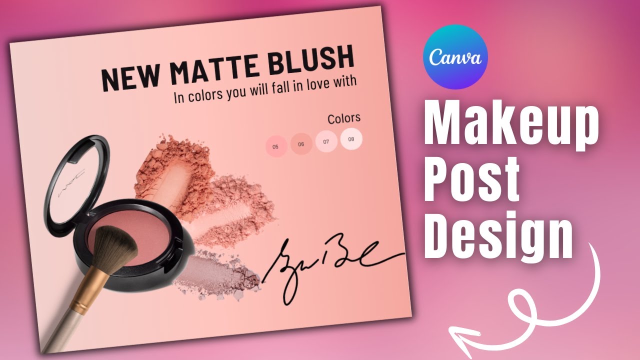 Canva Tutorial | Makeup Post Design Tutorial - YouTube