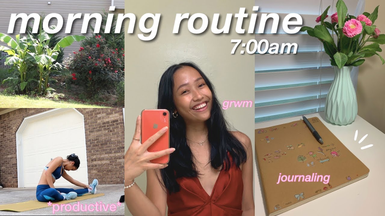 7 AM productive morning routine *realistic* - YouTube