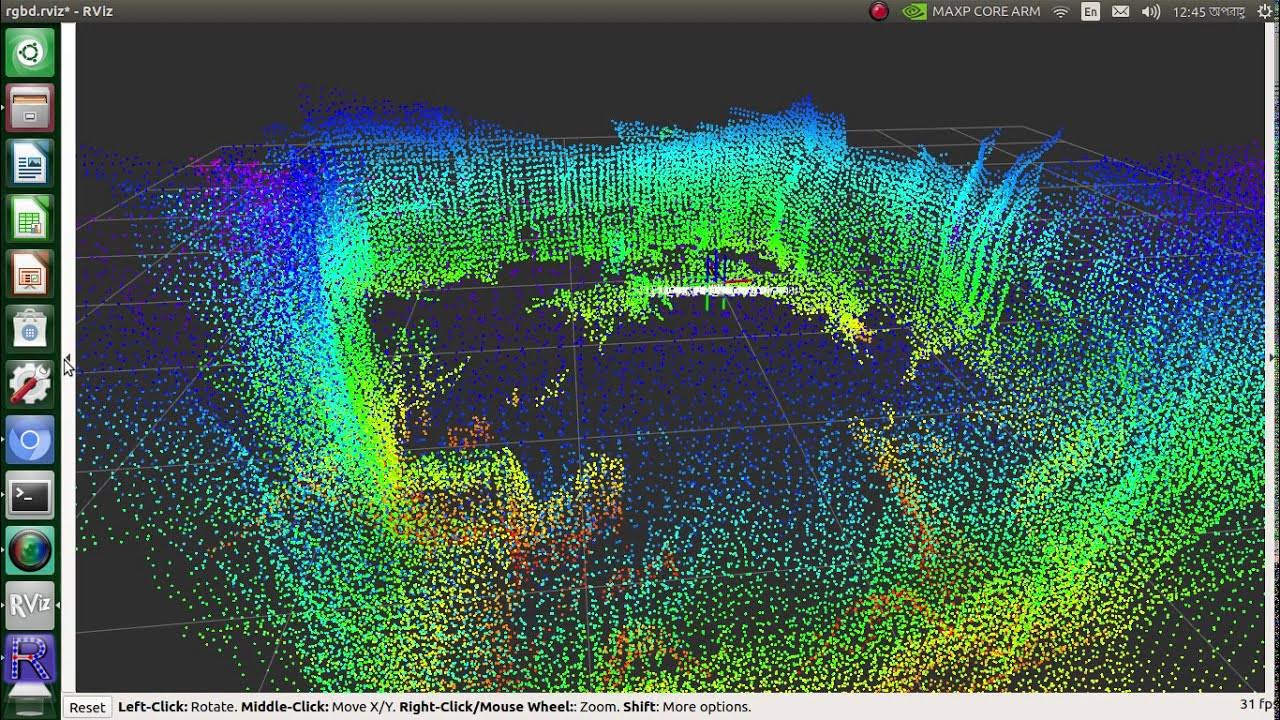 Rtabmap and Point cloud visualized combinedly in ROS with ZED camera & Nvidia Jetson TX2 - YouTube