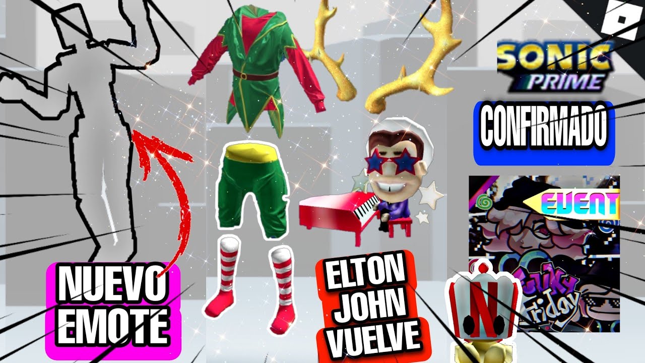 NUEVOS ACCESORIO EMOTE, Y ARTÍCULOS DE ELTON JOHN TEMÁTICA DE NAVIDAD ...
