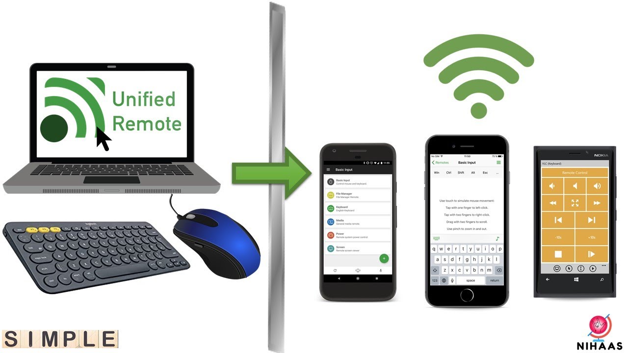 Mobile as Laptop remote| Mobile phone as mouse | Unified remote | How ...