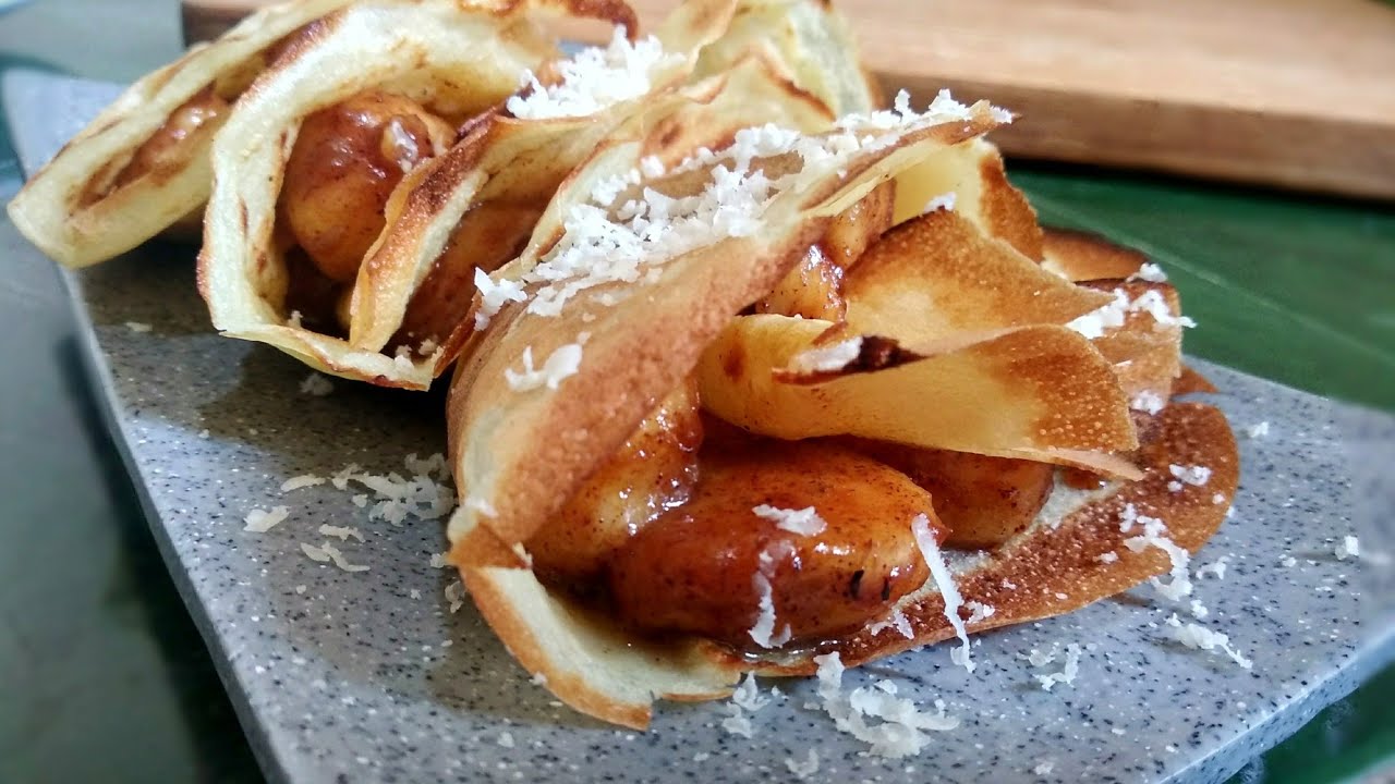 Kue Leker (Krepes Pisang Lumer) - YouTube